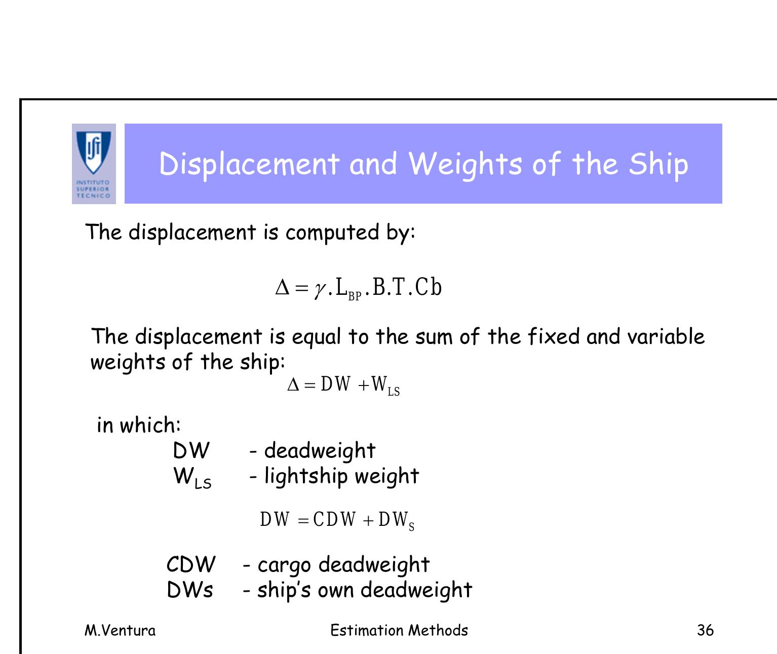 (PDF) Estimation Methods for Basic Ship Design