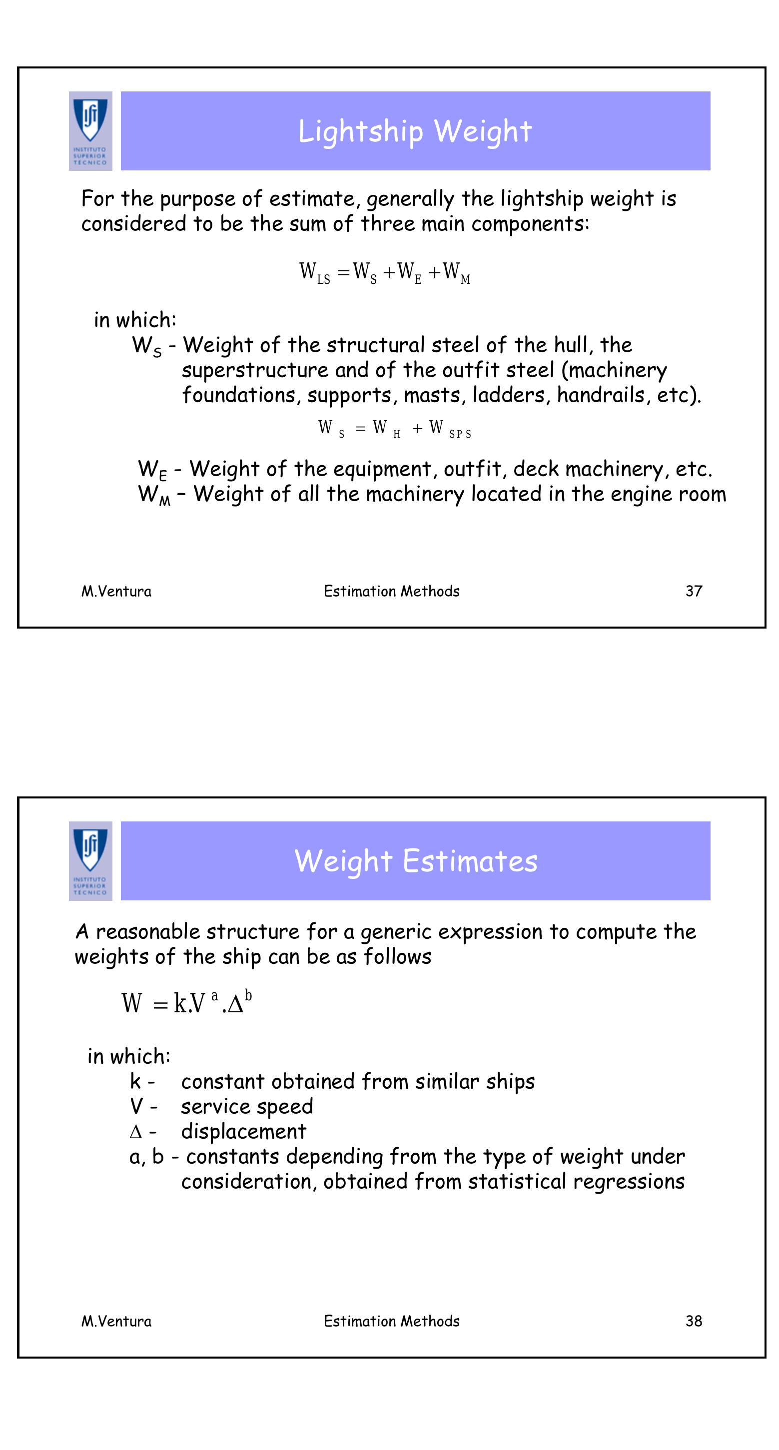 (PDF) Estimation Methods for Basic Ship Design