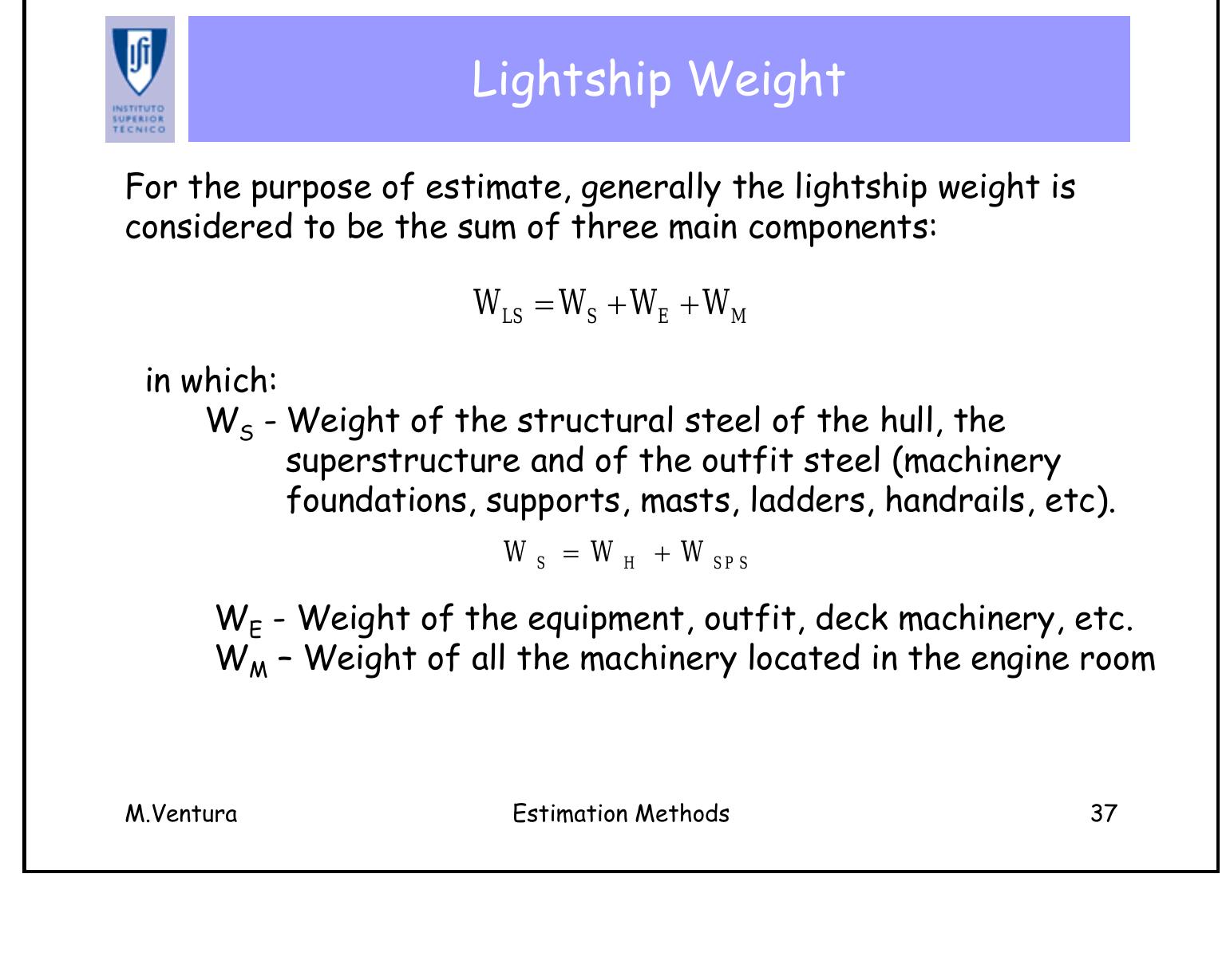 (PDF) Estimation Methods for Basic Ship Design