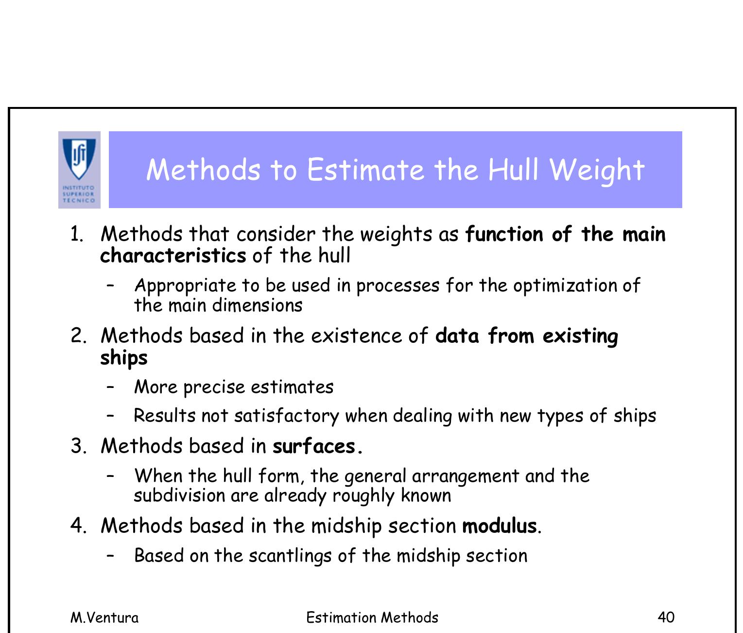 (PDF) Estimation Methods for Basic Ship Design