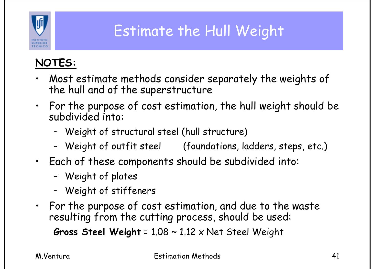 (PDF) Estimation Methods for Basic Ship Design