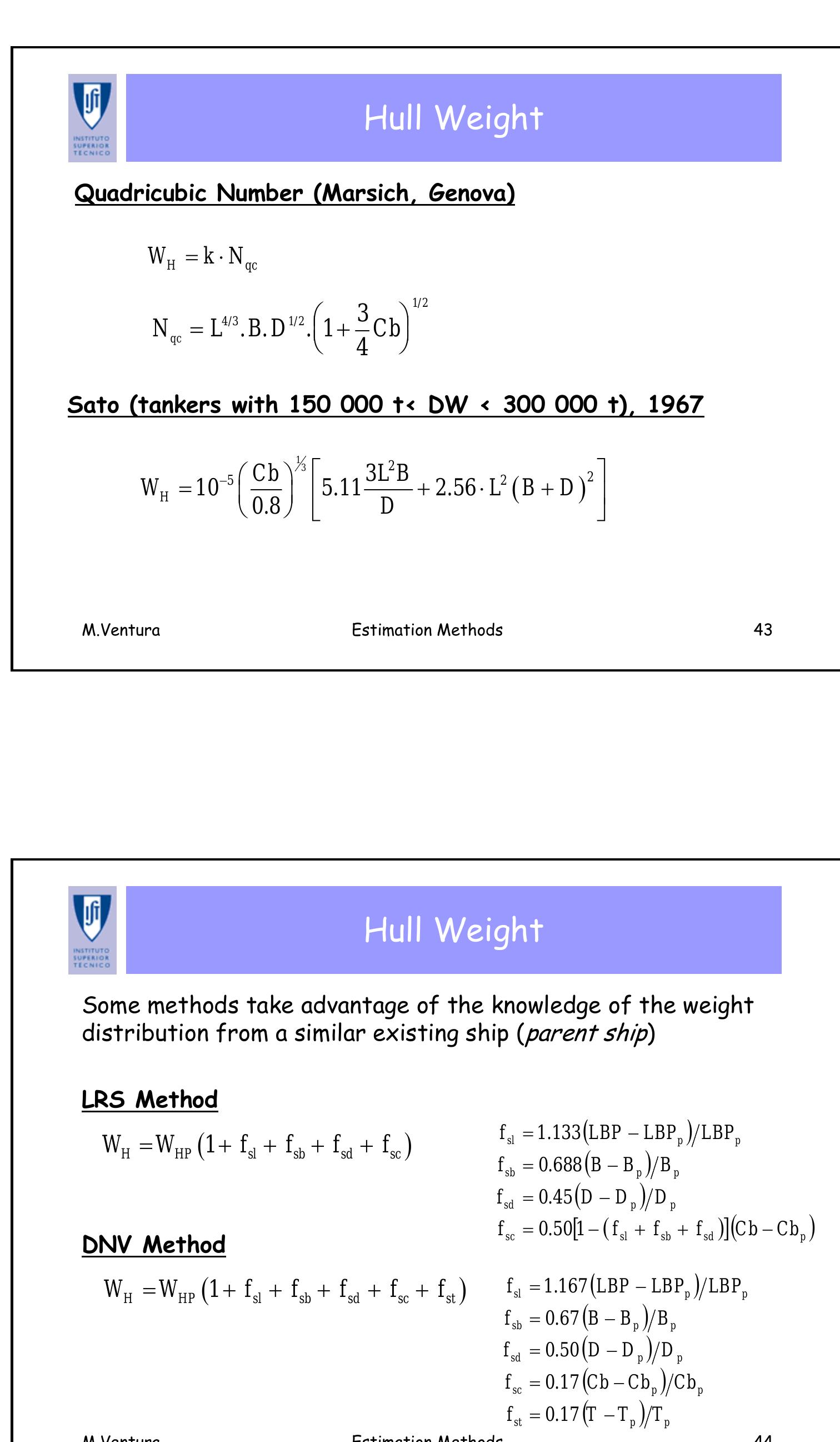 (PDF) Estimation Methods for Basic Ship Design