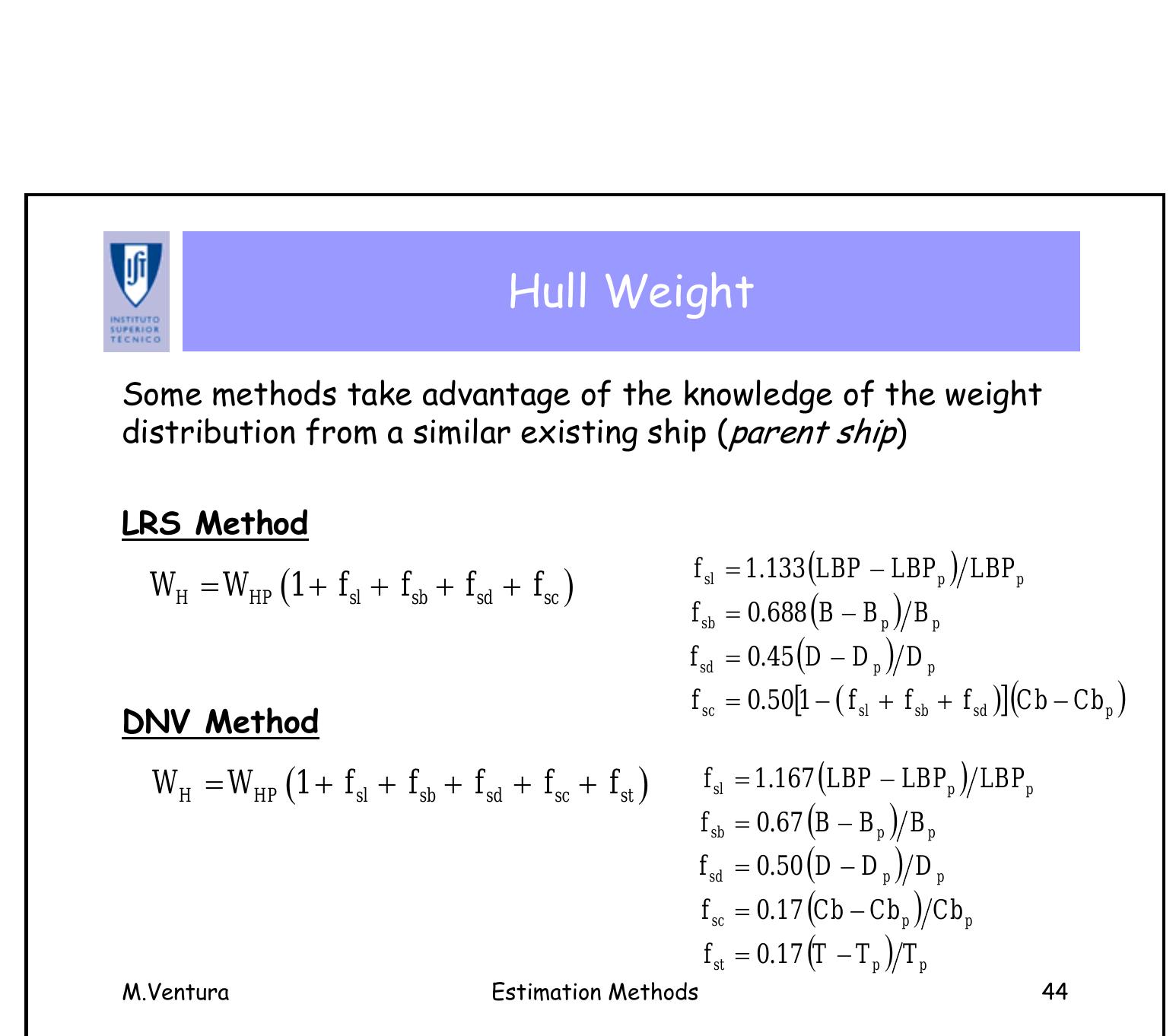 (PDF) Estimation Methods for Basic Ship Design