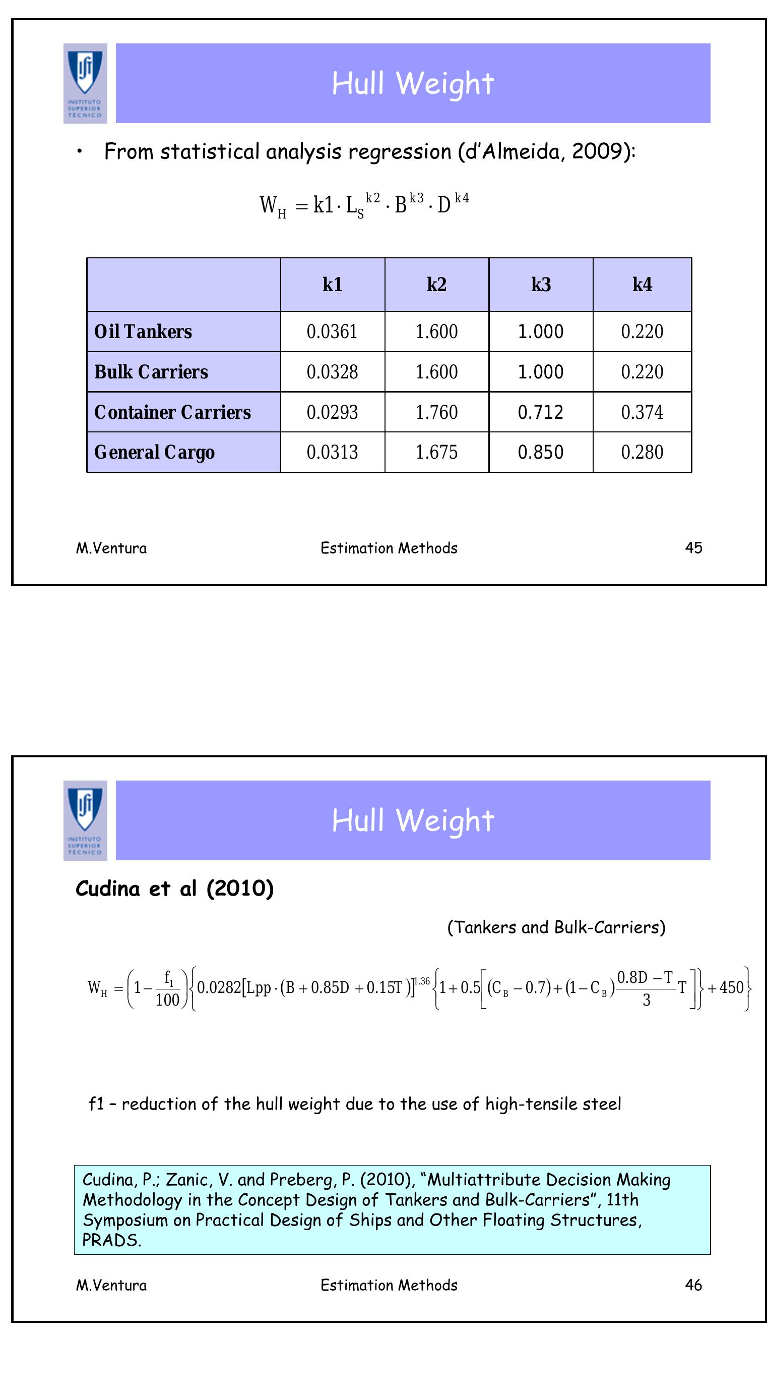 (PDF) Estimation Methods for Basic Ship Design