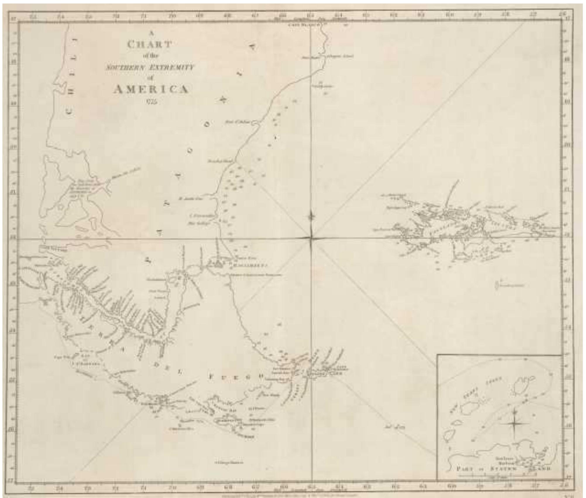 James cook. a chart of the southern extremity of america