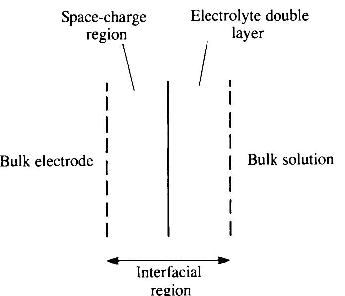 1 schematic illustration of the electrode—solution