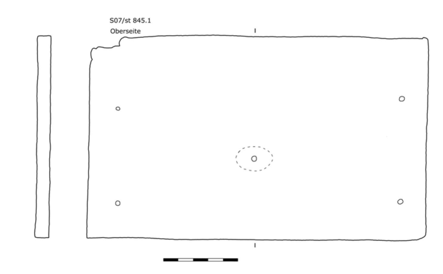 Drawing of s07/st845.1, upper side, © the asyut project,