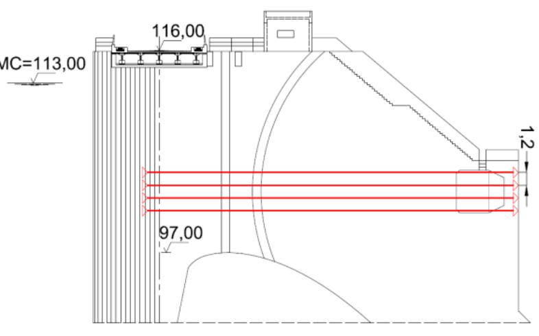 3- layout of the prestress tendon 4.3. structural design the