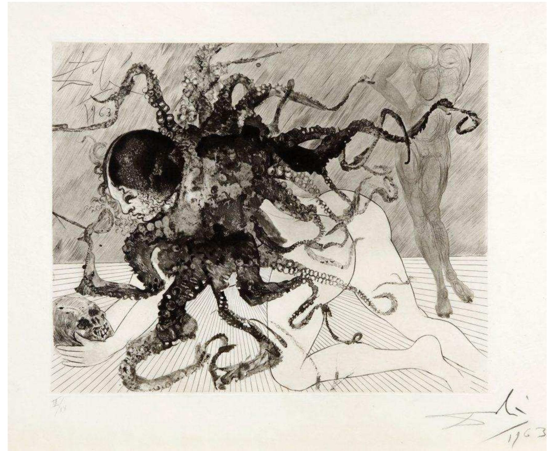 Salvador dali, "medusa" 1963 itis a dynamism similar to that