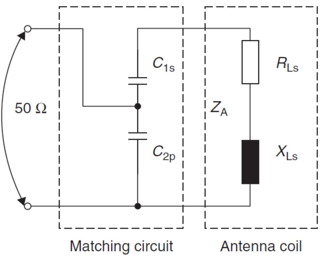 27 simple matching circuit for an antenna coil.