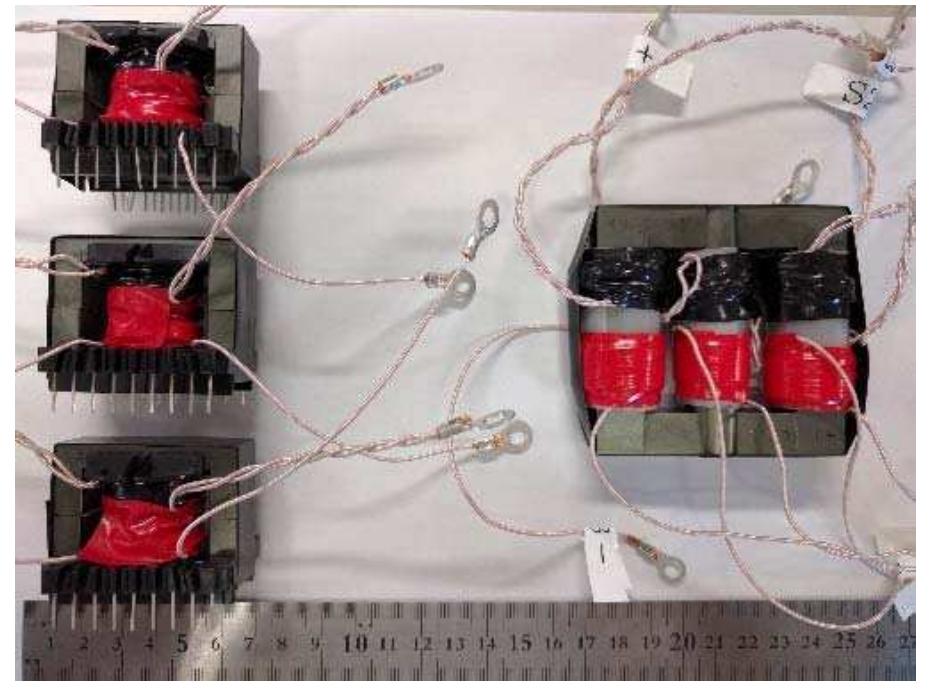 Size comparison between integrated transformer and discrete