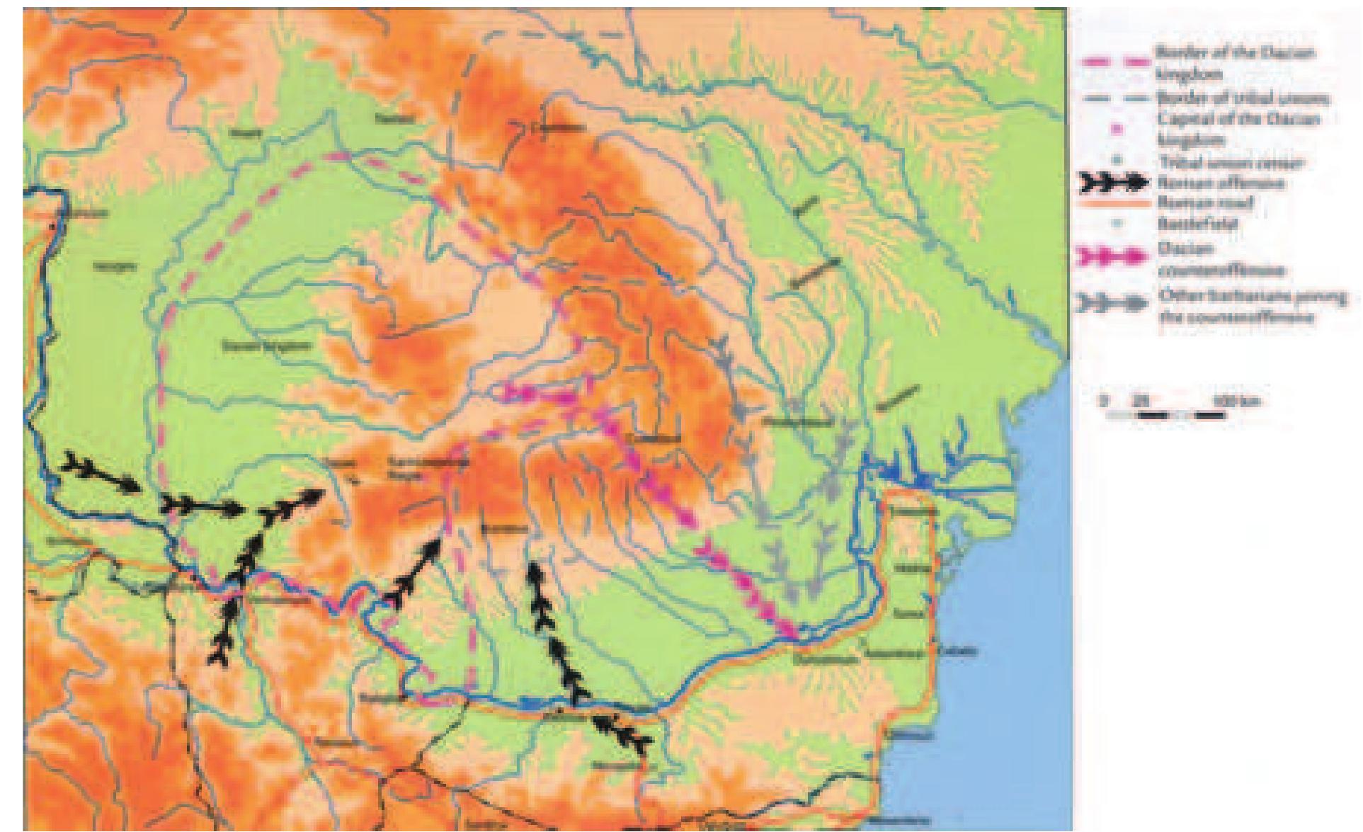 Map of the first and second campaigns of the first