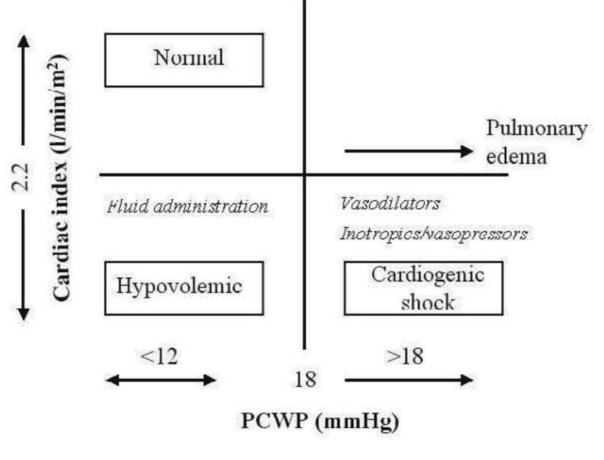 Forrester classification. classification of heart failure