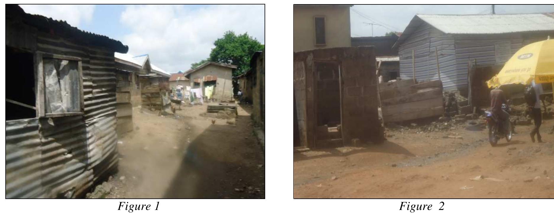 S 1-2: views of dwellings with temporary structures for