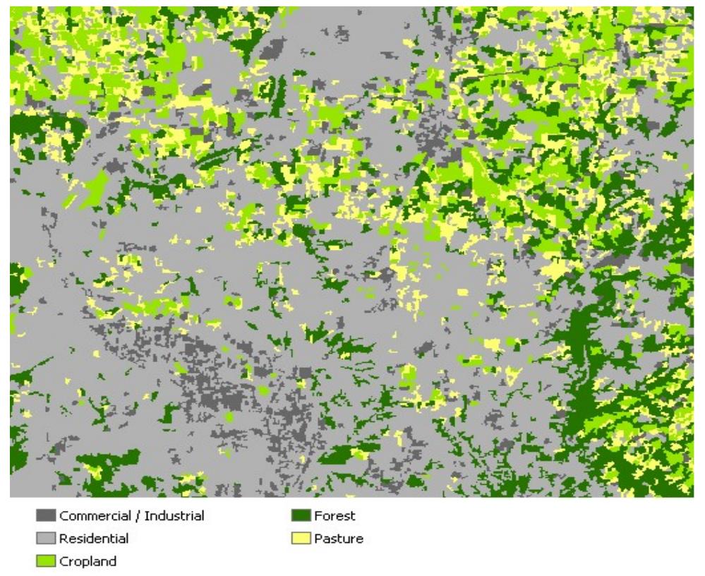 Output supervised classified land use map