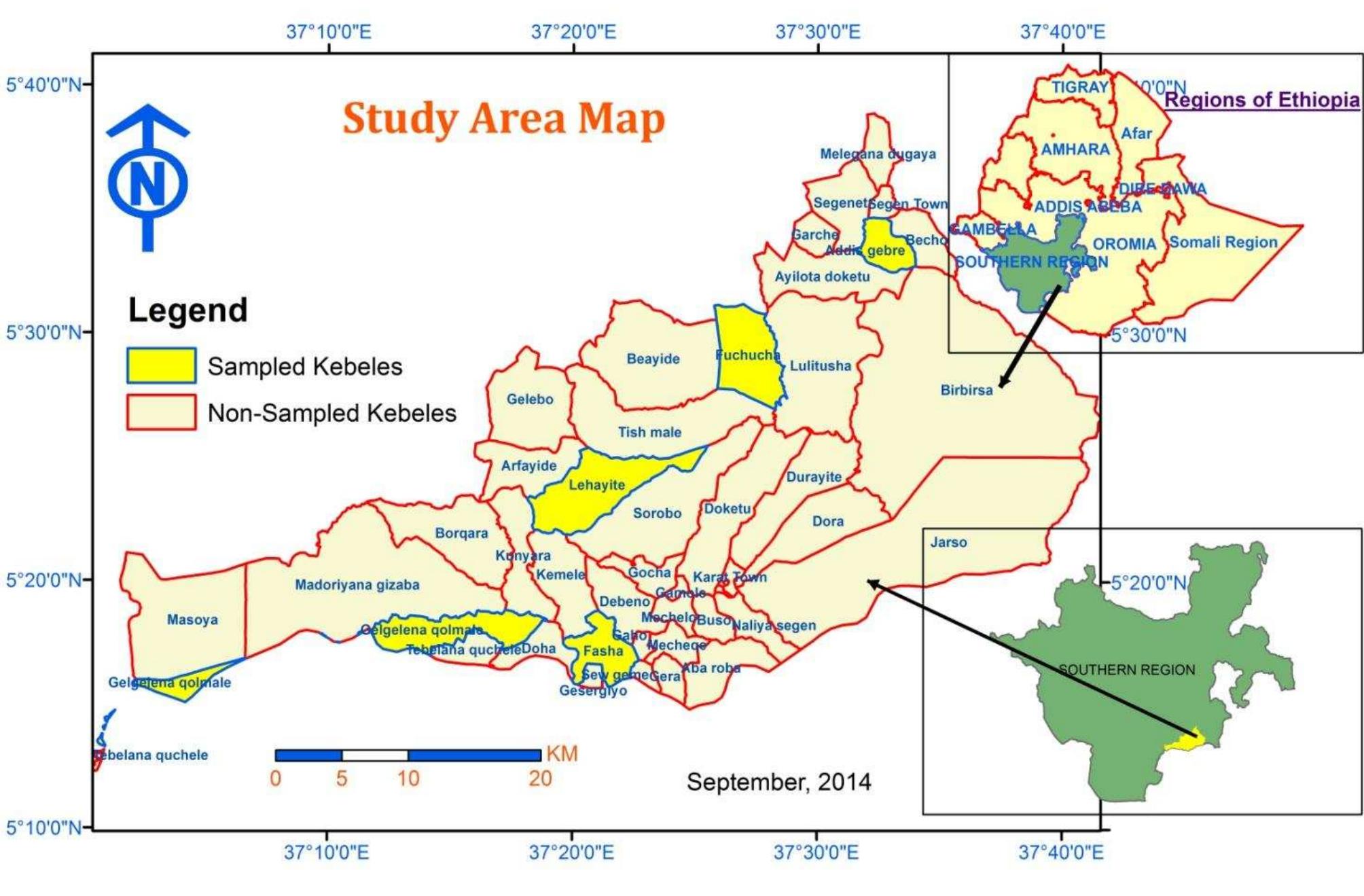 Administrative map and location of the study area source:
