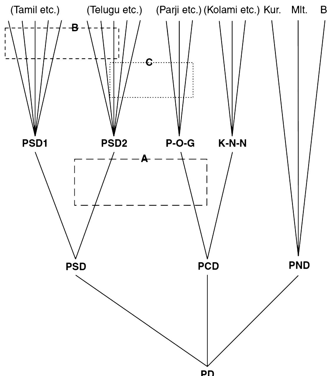 Figure 5 - from Dravidian in "The Languages and Linguistics