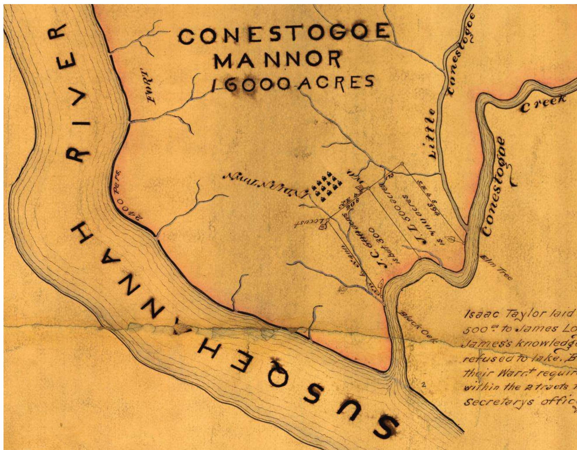 Detail of jacob taylor map of the surveyed manor of