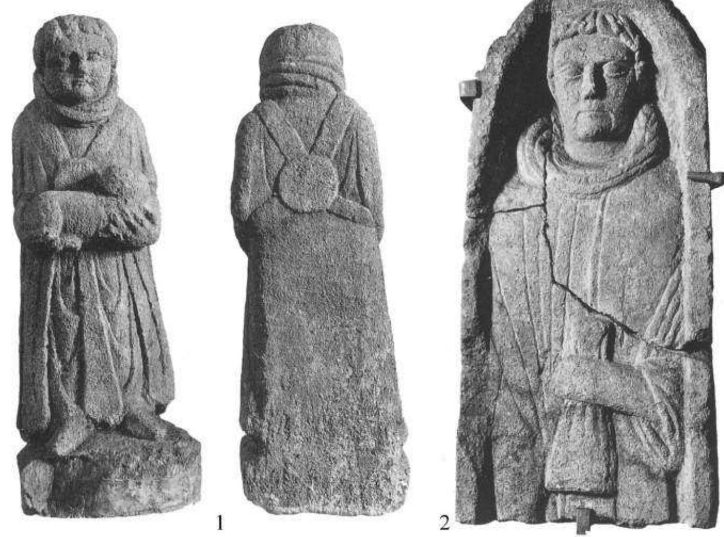 Three examples of depictions of pilgrims from fontes