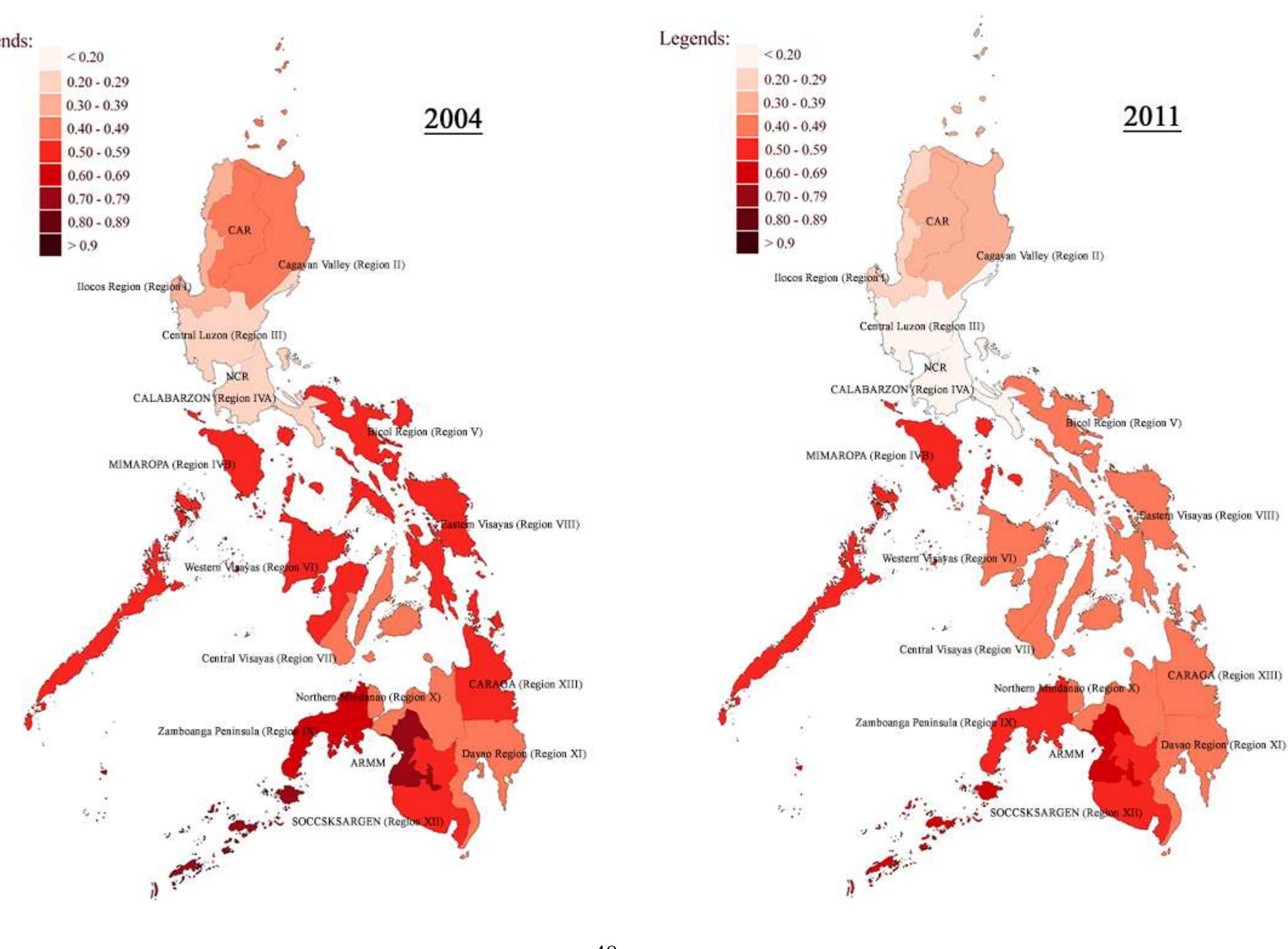 4. geographic mapping of mepi in the philippines, 2004