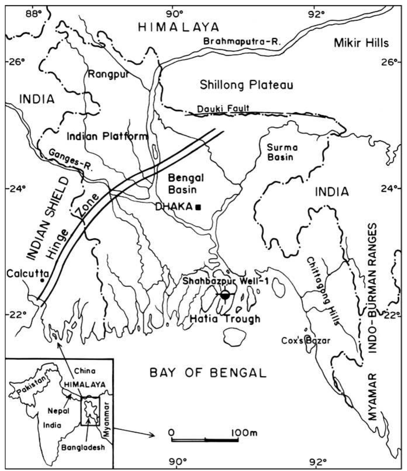 Major tectonic elements of the bengal basin (alam et al.,