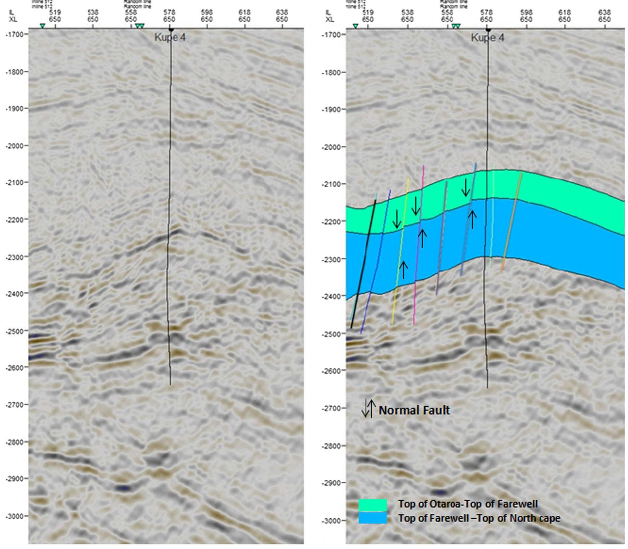 Cross section of the structural model derived from the