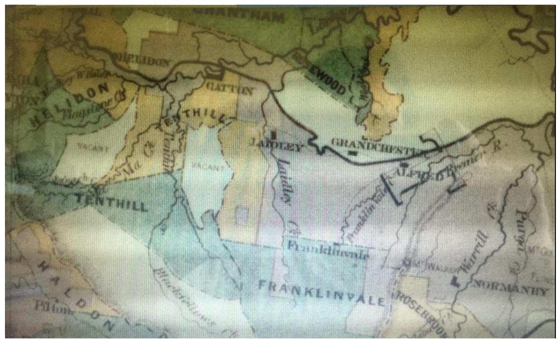 Map of squatters' runs of 1872. note the small triangle of
