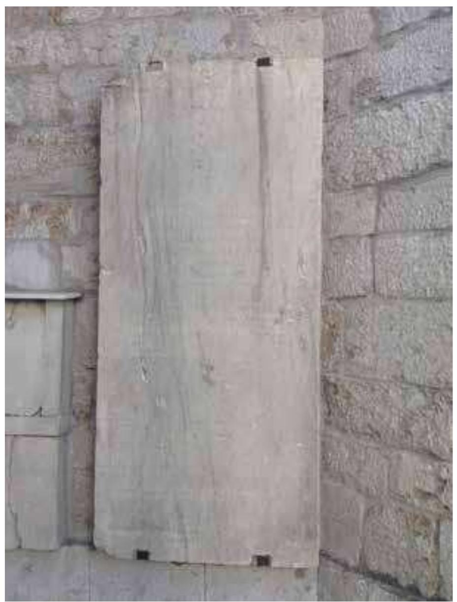 Lusieri’s funeral slab in the garden of the anglican church