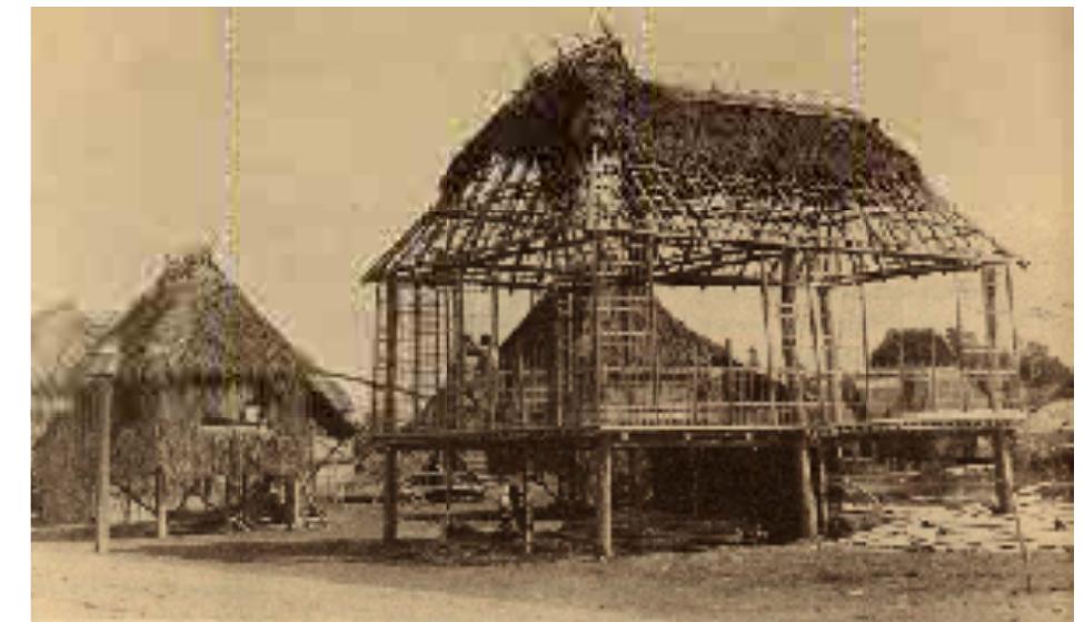 The bahay kubo is basically a raised hut resembling a