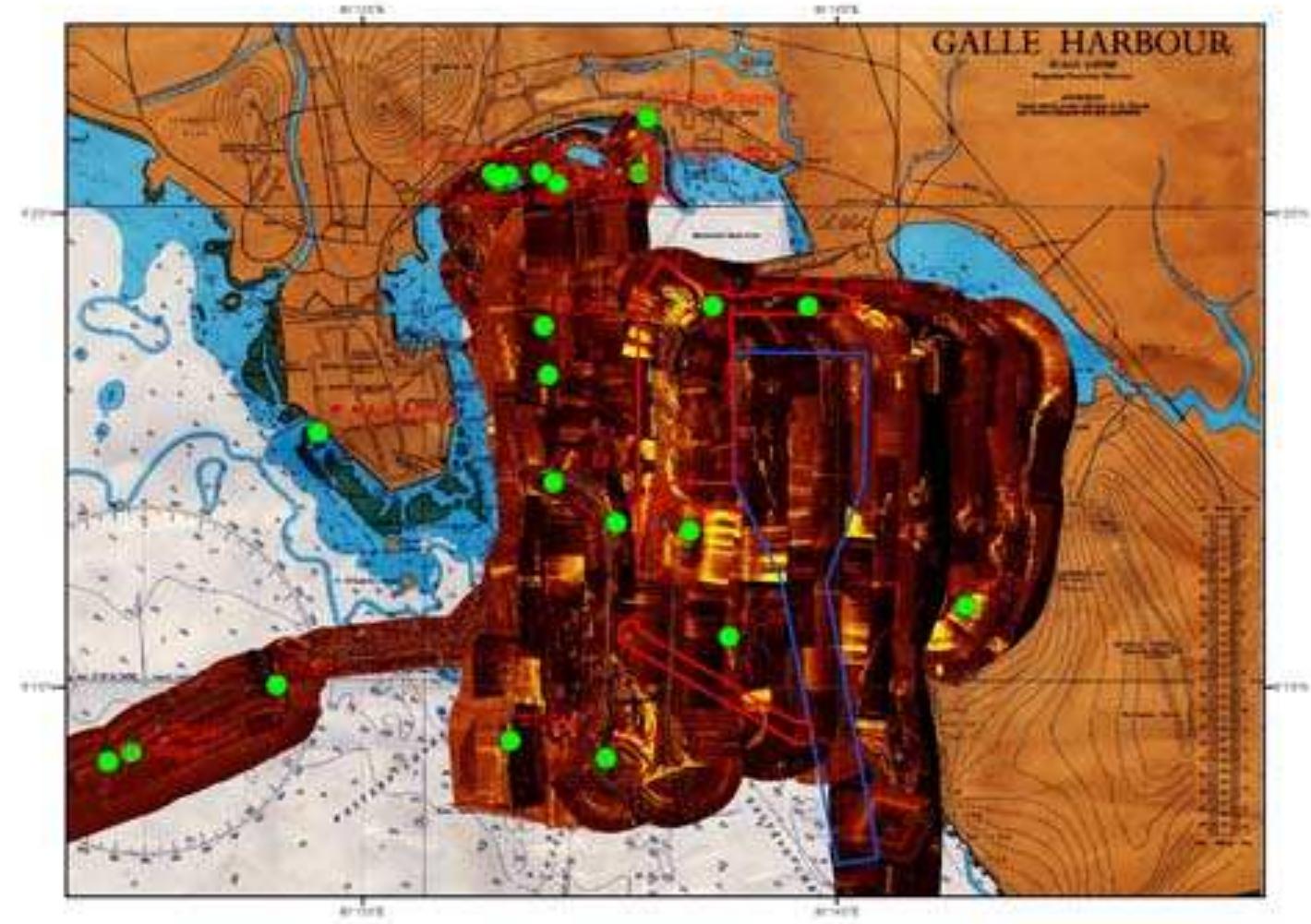 Ure 3. plan of galle harbour showing the extent of the side