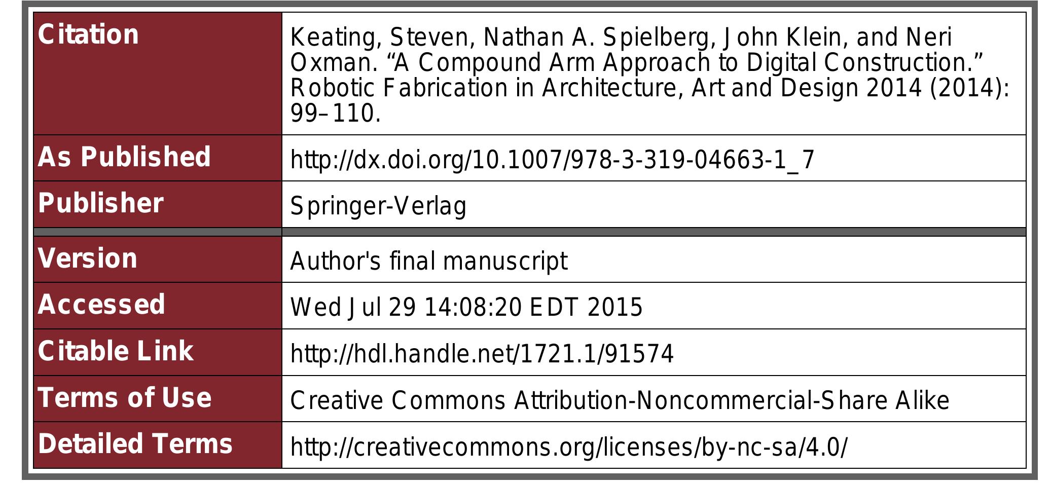 Figure 1 - Digital Construction Platform: A Compound Arm