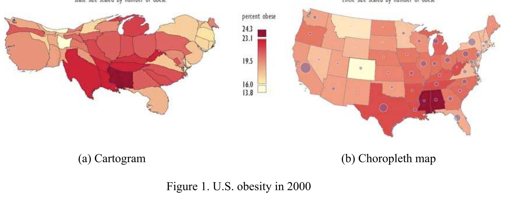 The idea of generating a visual hierarchy in maps that is