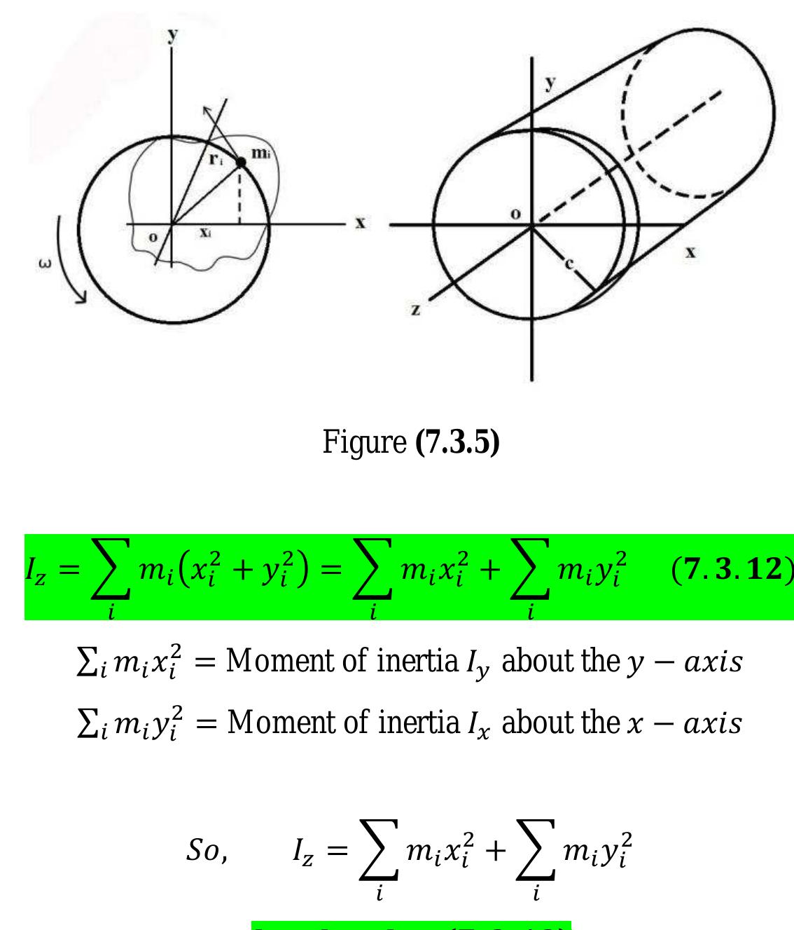 Consider plane lamina is place on the xy — plane. the moment
