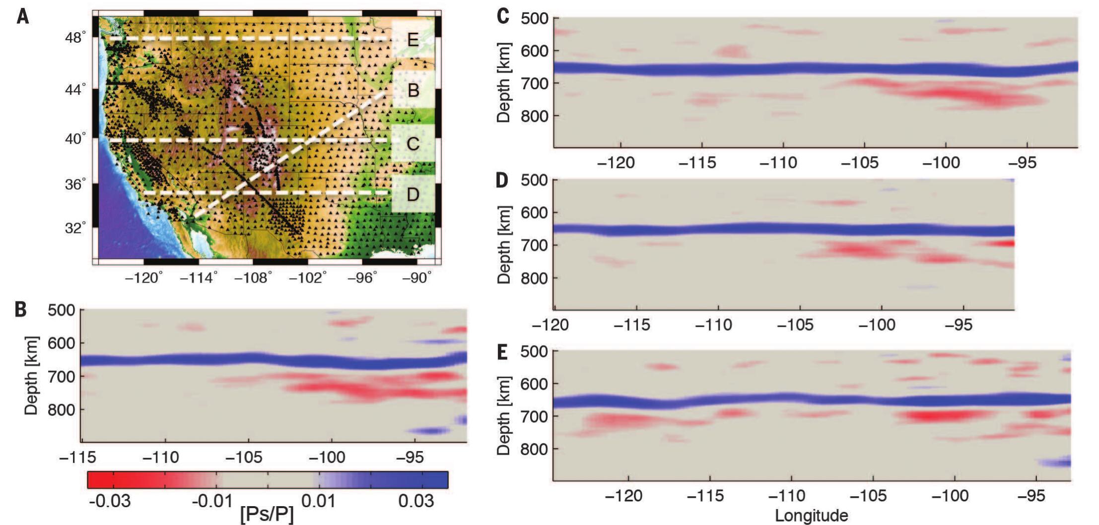Vertical cross-sections through the ccp image. (a) map of