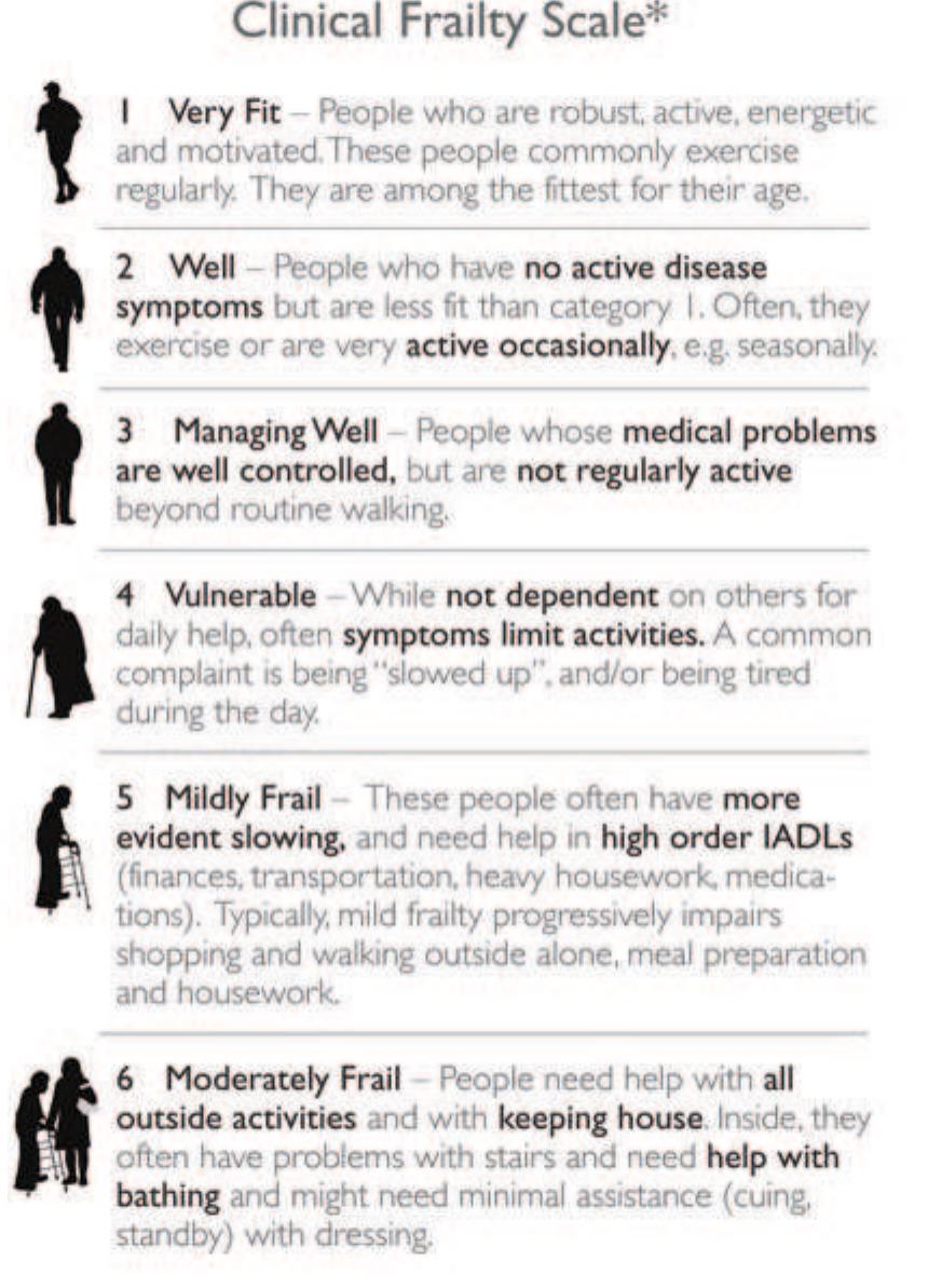 3 clinical frailty scale (reprinted with permission from