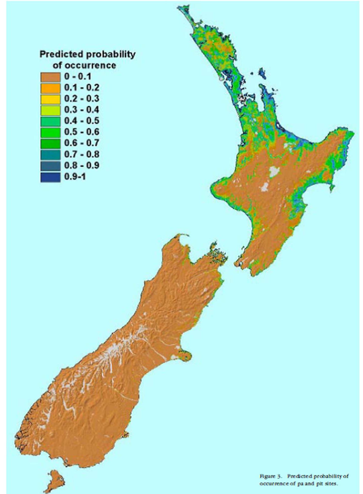 General model for the spatial distribution of maori