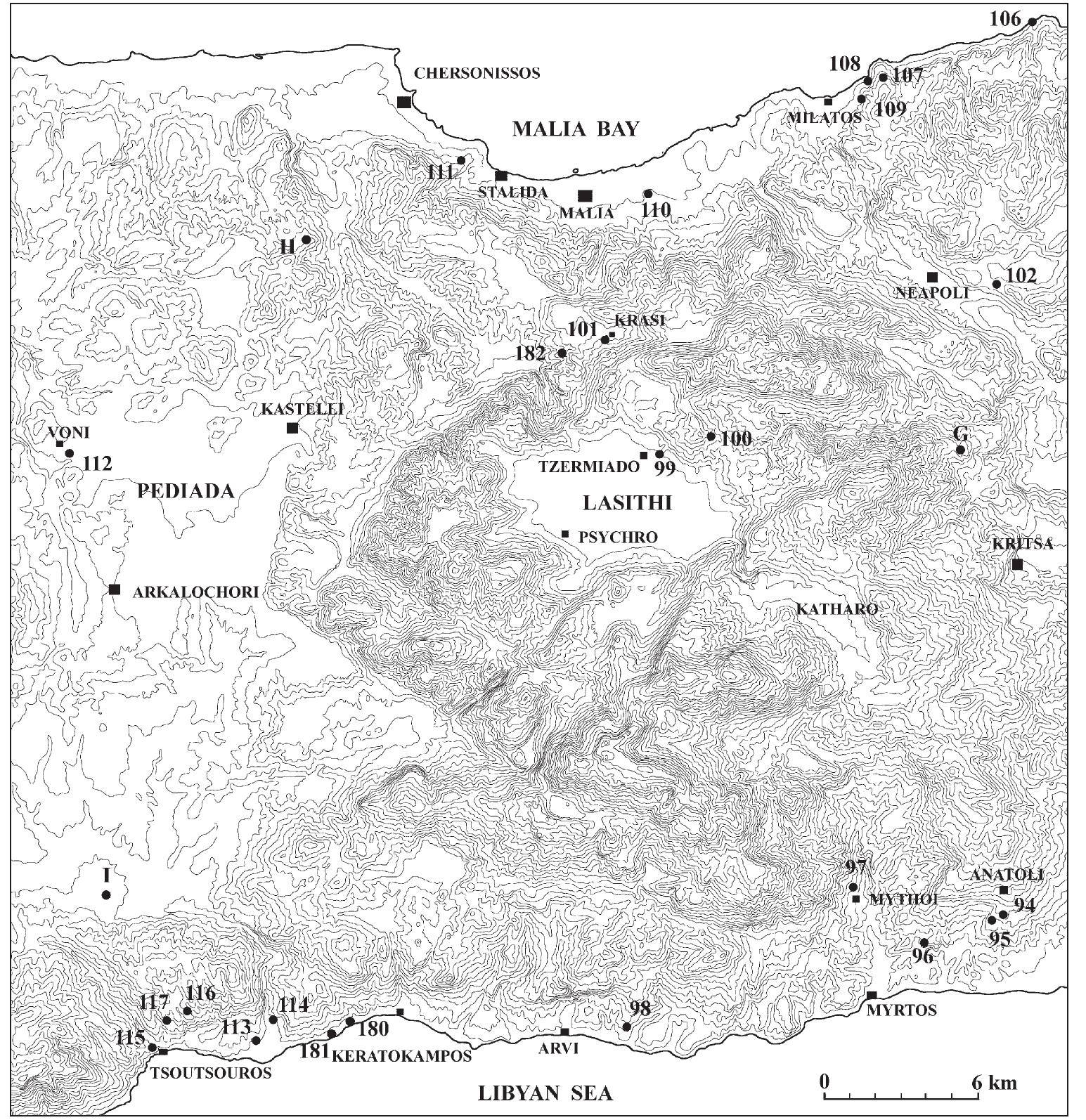Map of lasithi and eastern part of central crete with final