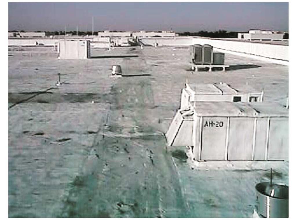 Photo of typical spf (sprayed polyurethane foam) membrane