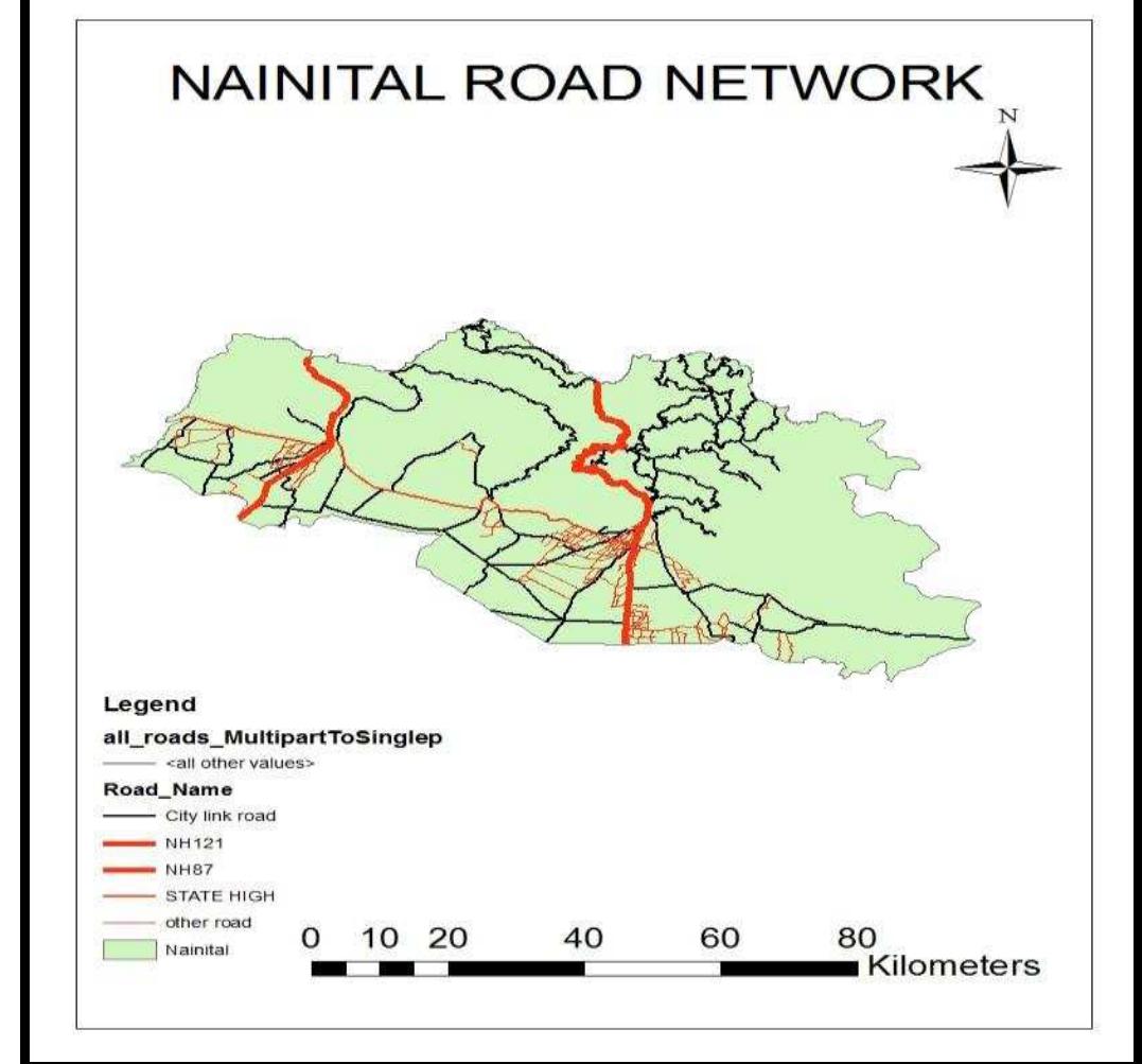 -3: nainital road network map