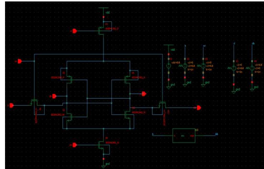 2 shows the implementation of finfet based sram cell using