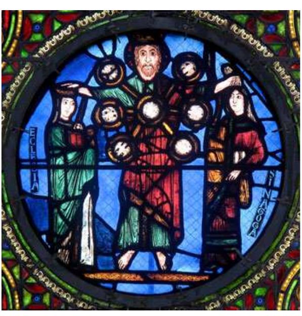 Seven gifts of the holy spirit panel, so-called allegorical