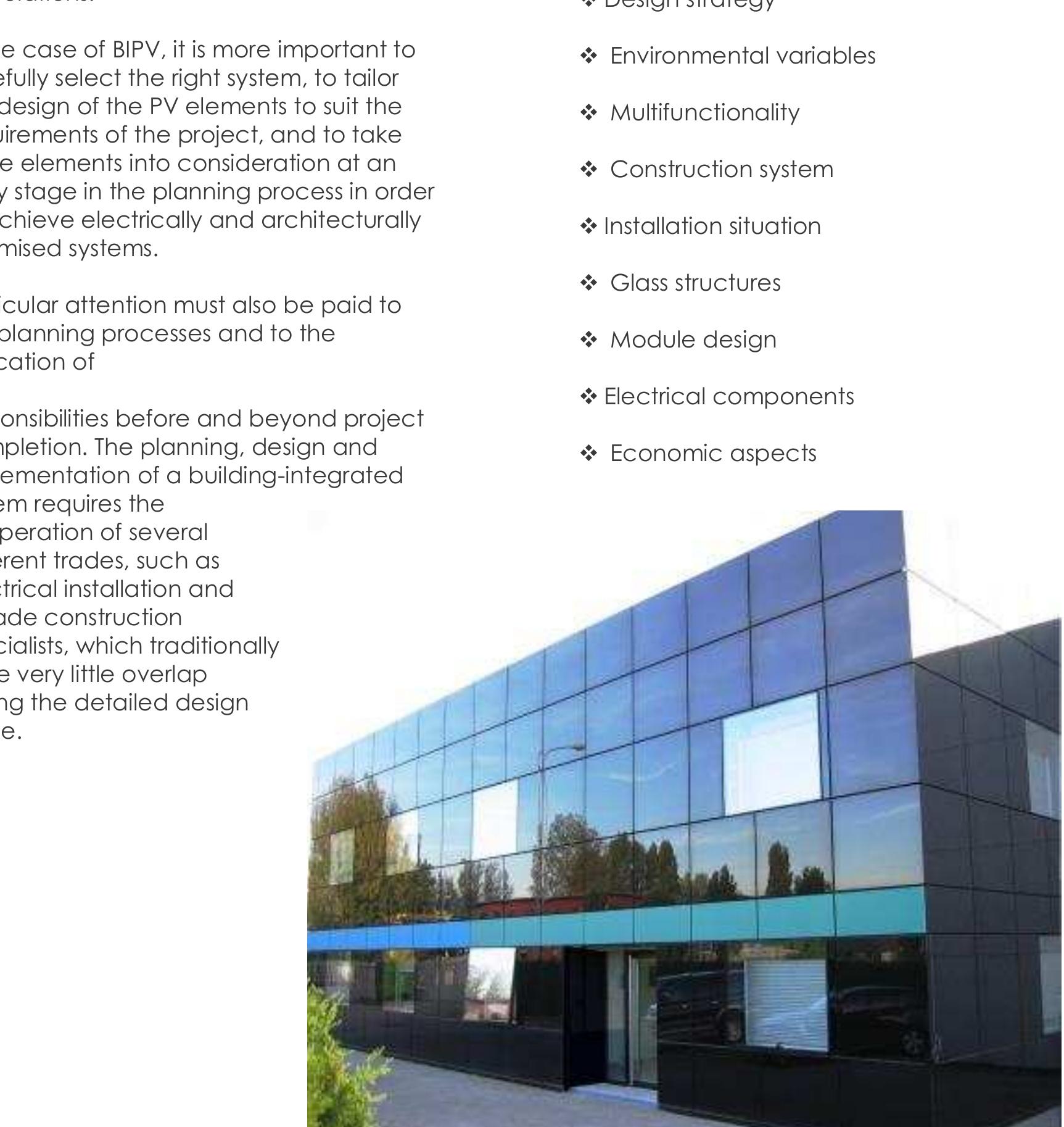 Building integrated bipv build as a basic principle,