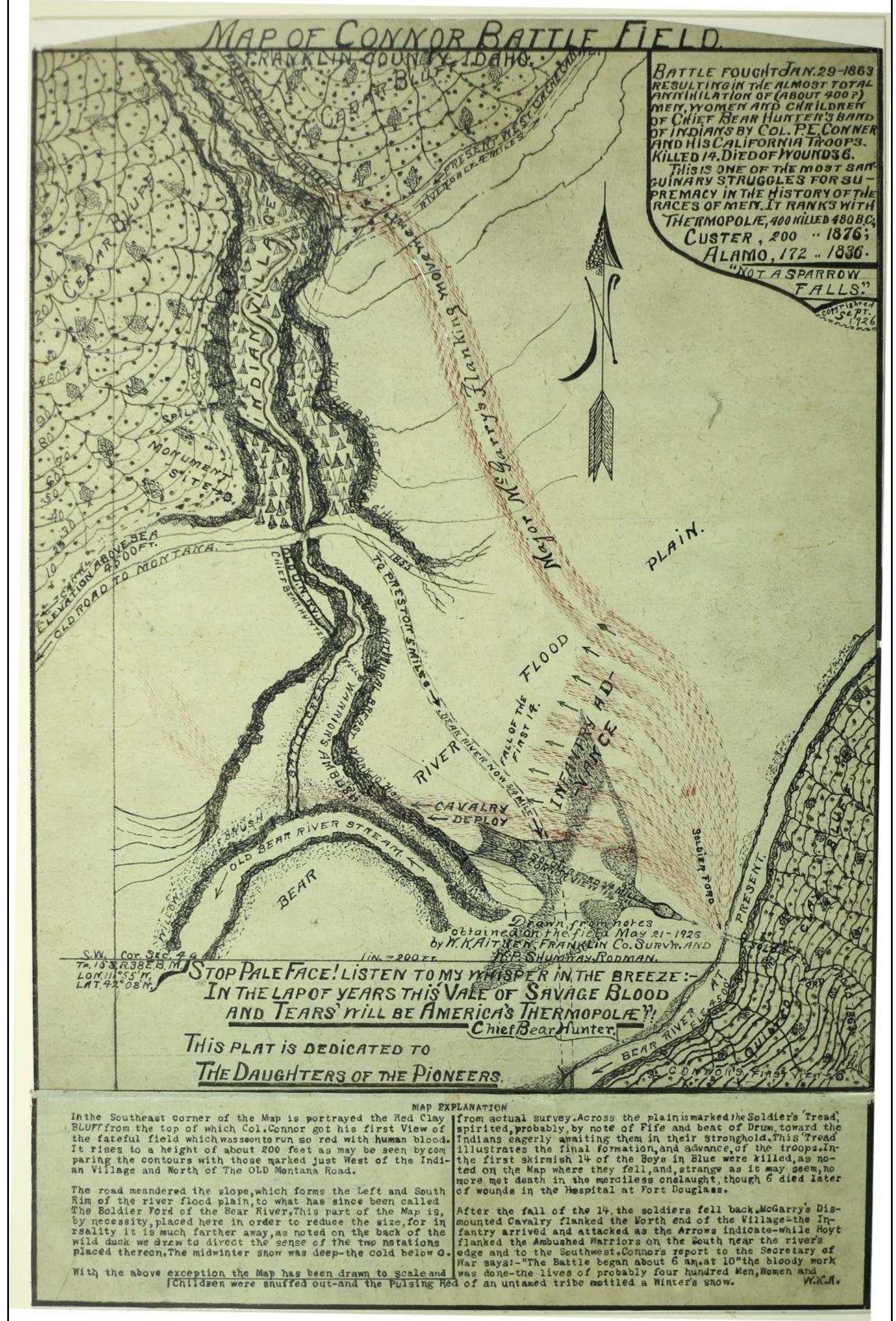 10: w. k. aitken’s 1926 map of the battlefield. (courtesy of