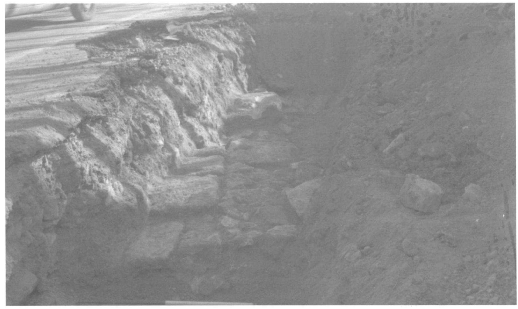 Deyah trench: section of roman road (courtesy of c.