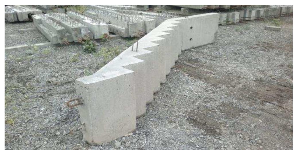 Precast staircases are delivered to site ready for