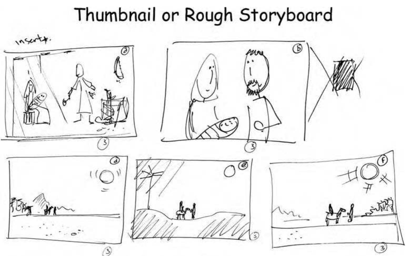 2 the drawings for this thumbnail storyboard are extremely