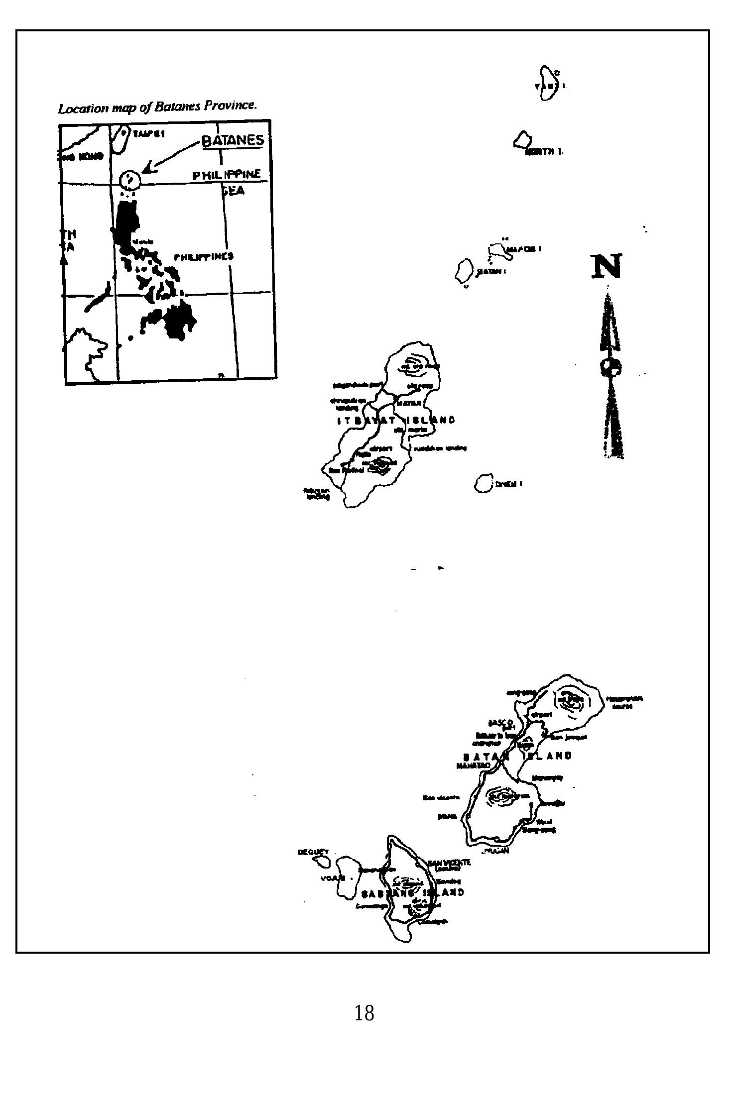 Map of batanes province.