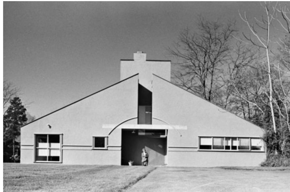 | chestnut hill house, front elevation.