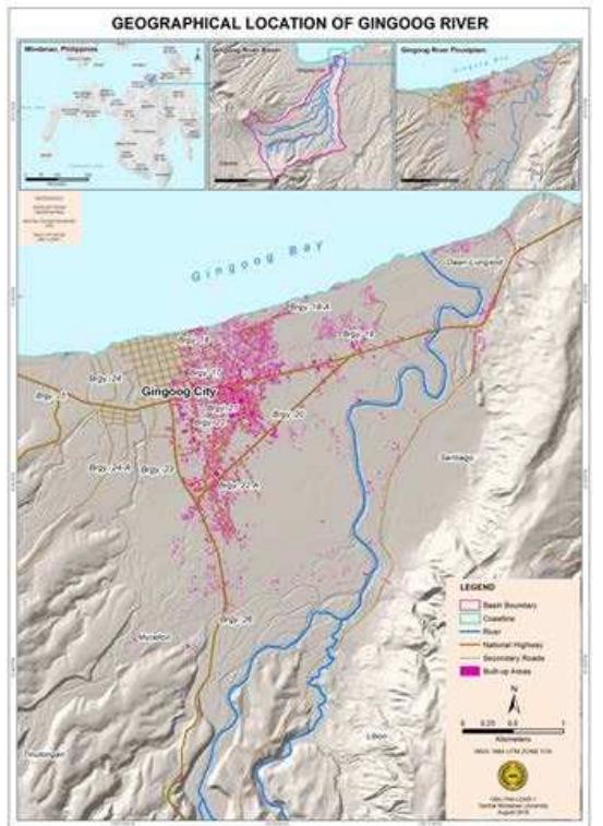 Location map of the study river basin. the watershed of
