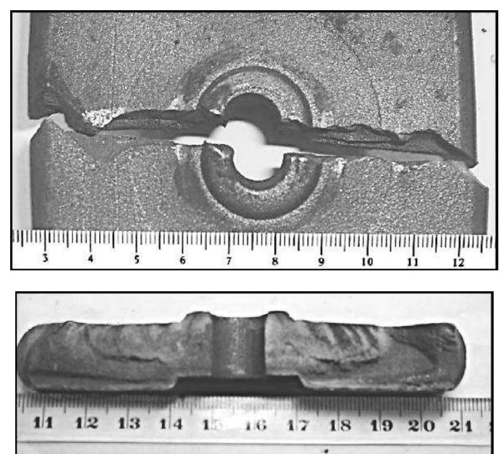 Fractographic evidence shows it’s a fatigue fracture. also,